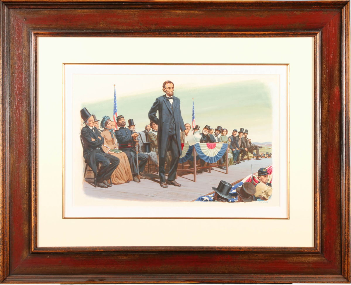 Edward T. Vebell Painting - Lincoln at Gettysburg - 19th Century ...