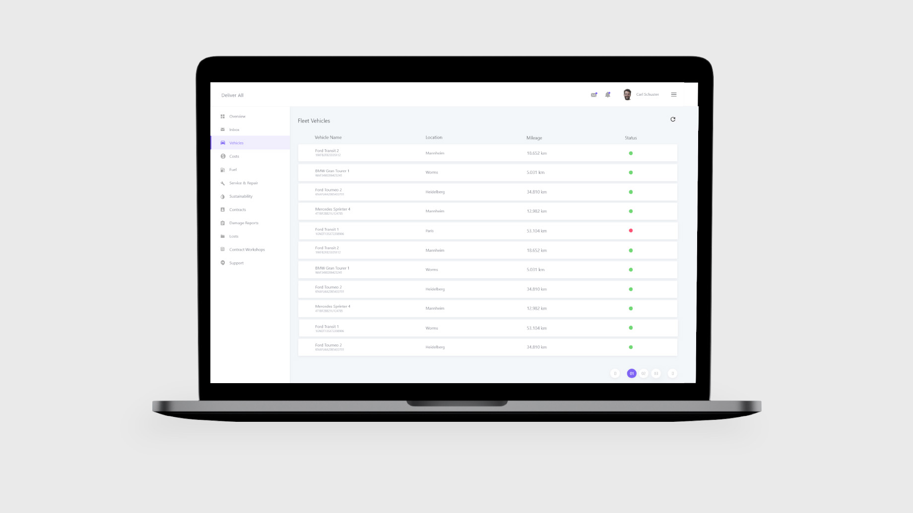 CARUSO Fleet Management - Easily Manage Your Fleet