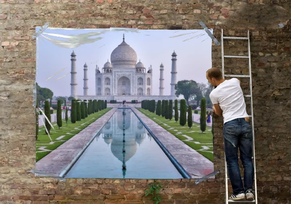 Spice up your images with wall banner Poster filter effects online for free