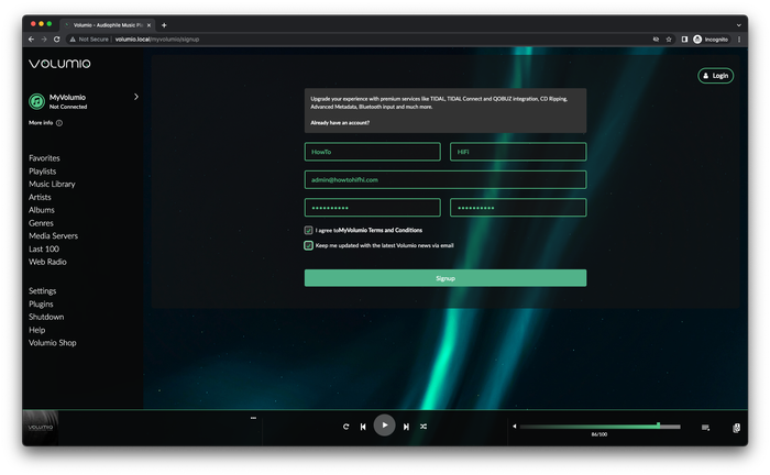 Install Volumio 3.3 UNIVERSAL to create an Airplay streaming endpoint ...