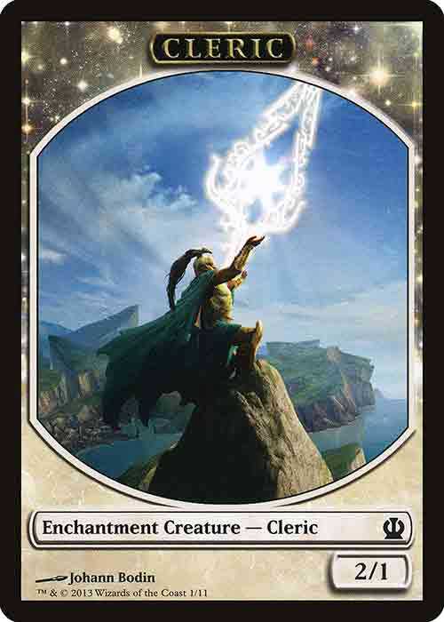 2/1 White Cleric Enchantment Creature Token | MTG.onl Tokens