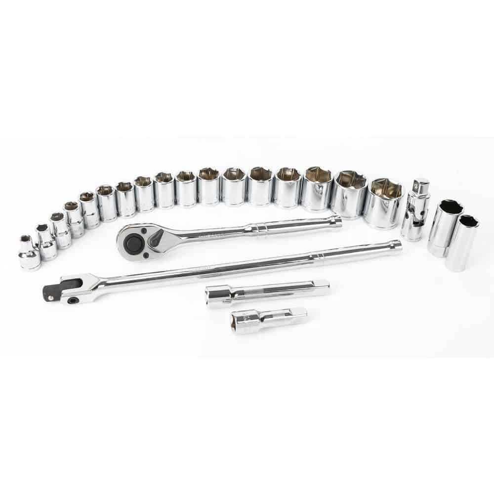 G80288 1/2 In. Drive Metric Socket Set, 24-Pieces