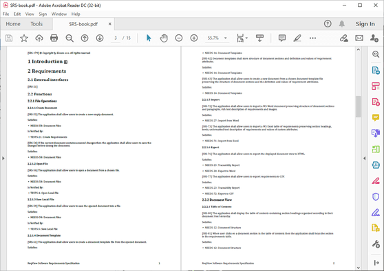 Export Documents to PDF | ReqView
