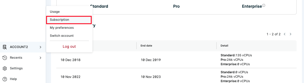 View Subscription Status Lacework Documentation