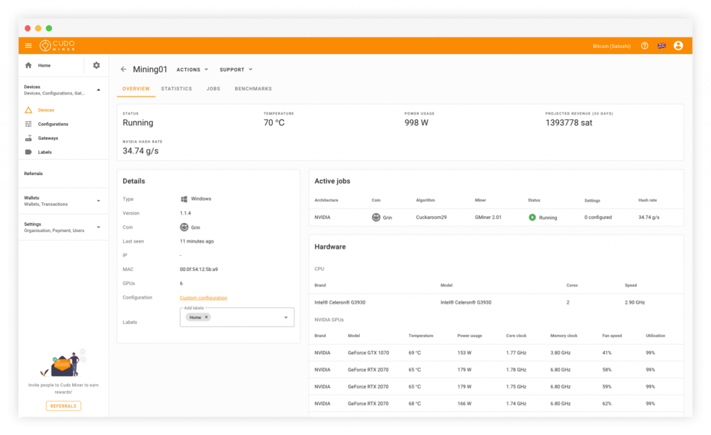 | de software de minería de Bitcoin y Criptomonedas | de GUI Y GPU Cudo ...