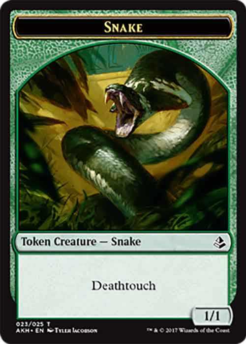 1/1 Green Snake Creature Token | MTG.onl Tokens