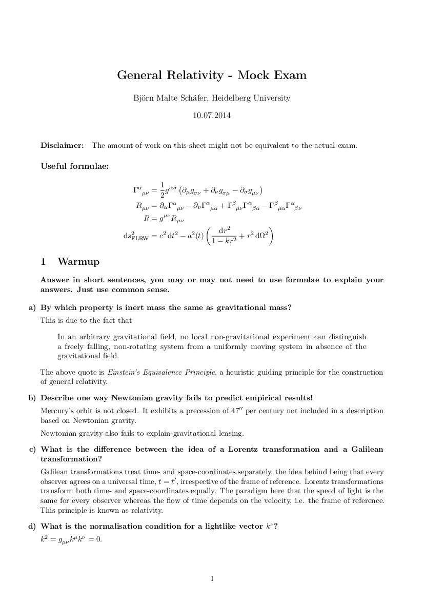Physics General Relativity | janosh.dev