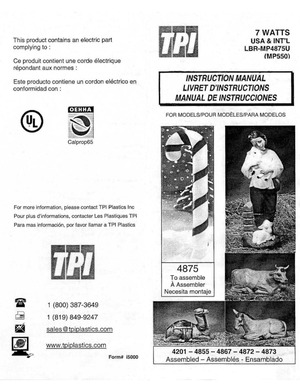 Blow-Molded · Instruction Manuals — TPI Plastics