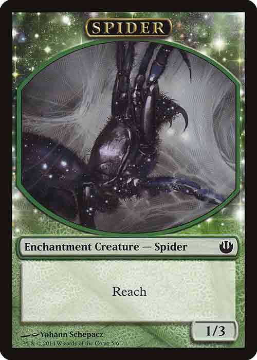 1/3 Green Spider Enchantment Creature Token | MTG.onl Tokens