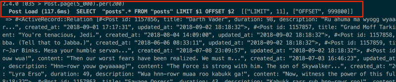 Value Based Pagination in Ruby on Rails