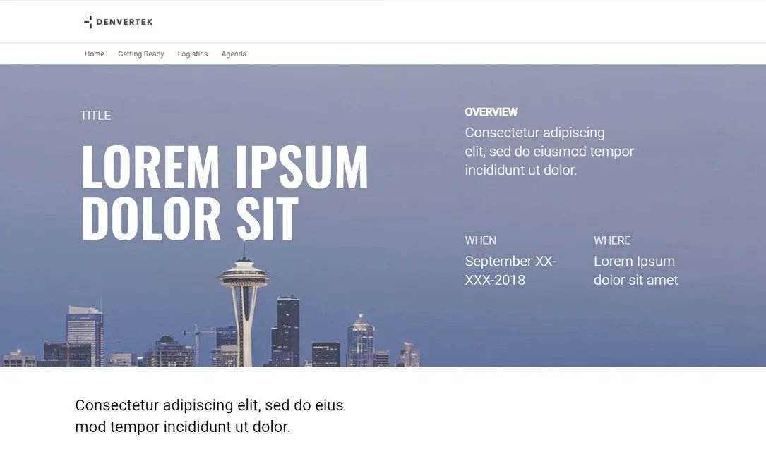 Microsite Inspiration Gallery - Zoomforth
