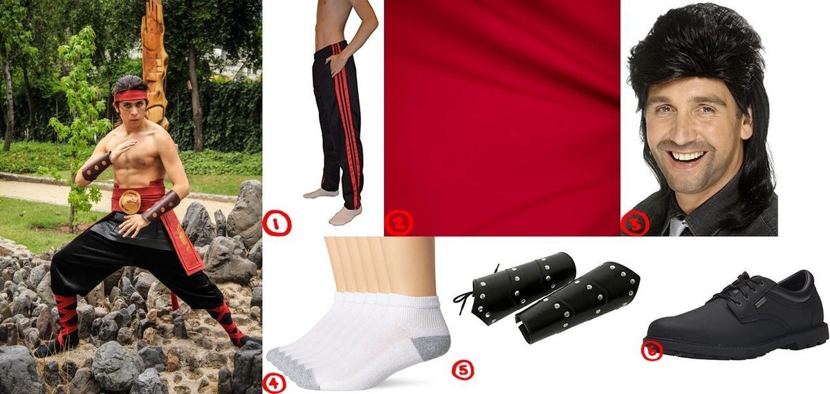 Dress Like Liu Kang from Mortal Kombat Costume for Cosplay & Halloween