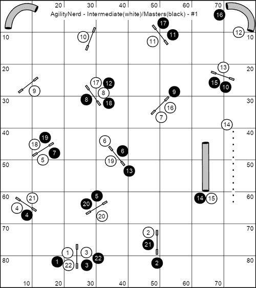 AKC-like JWW/Premier Novice through Masters Practice Courses | AgilityNerd