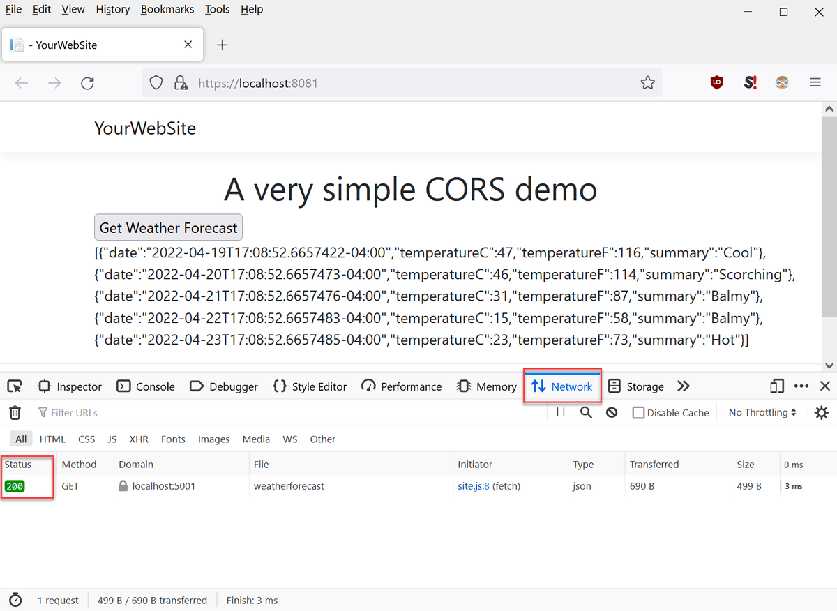 A Simple CORS Example with a .NET 6 Web API Application and a .NET 6 ...