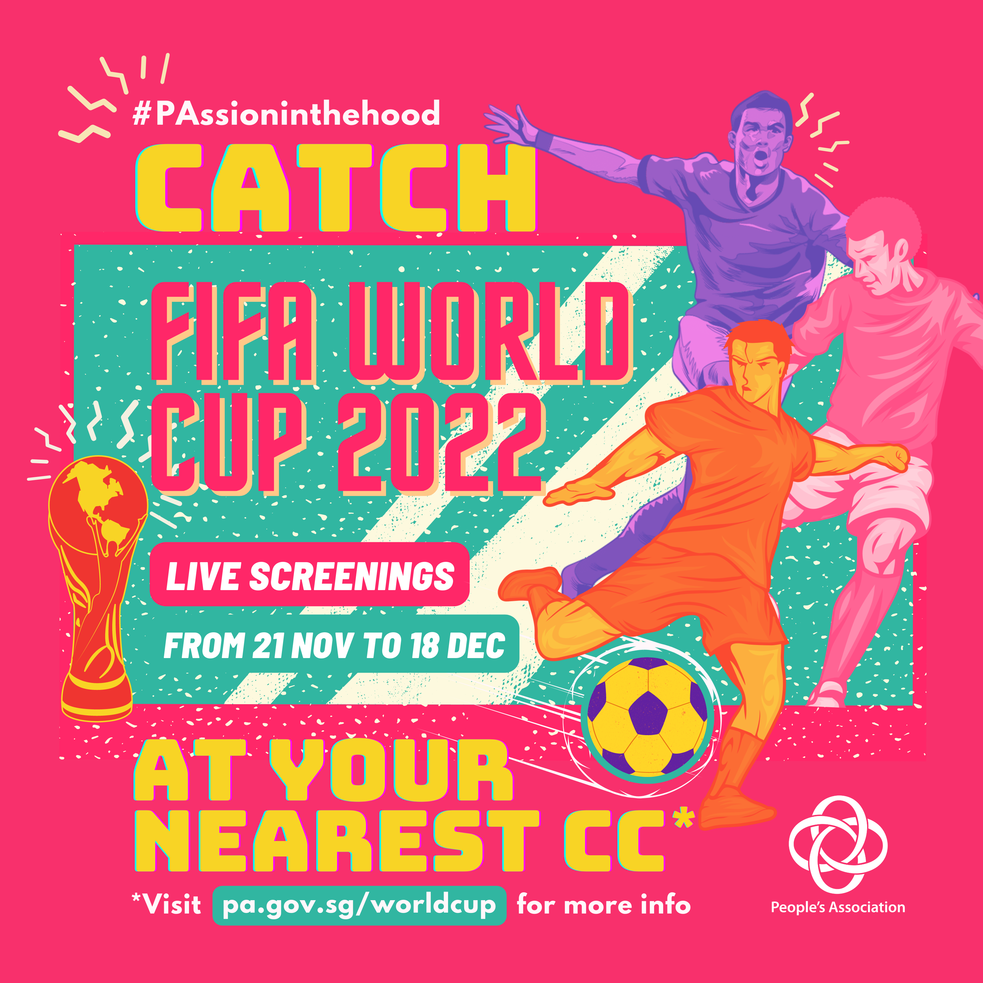 ‘Live’ screenings of FIFA World Cup 2022 matches at CCs across Singapore
