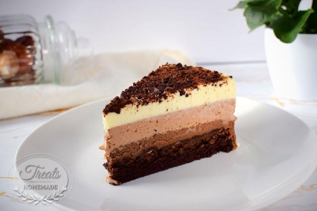 3 Chocolate Mousses Entremet - Treats Homemade