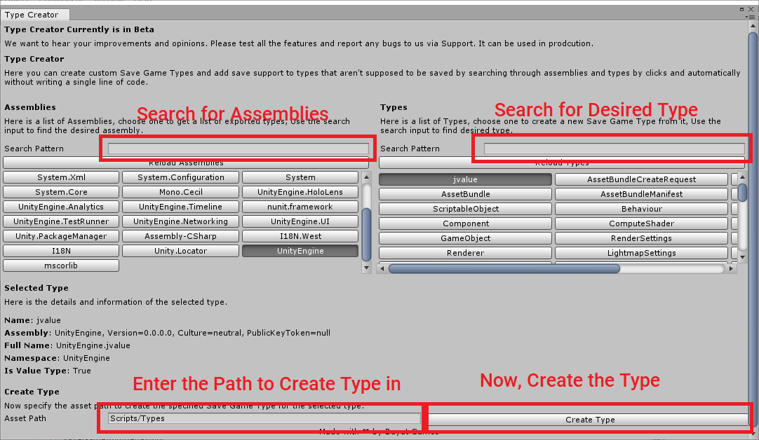 Creating Custom Type | Save Game Pro