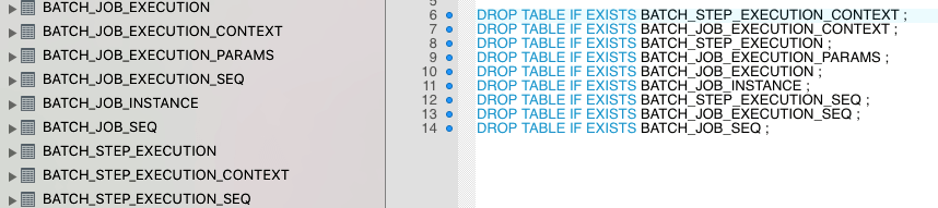 Spring Batch – Como eliminar las tablas de jobs - Home
