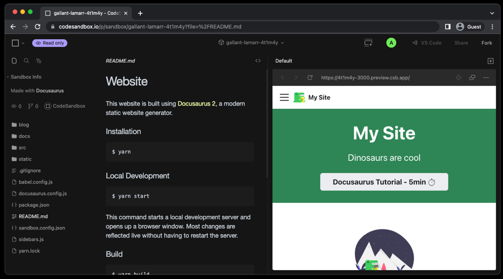 Playground Docusaurus