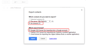 How to export Google contacts to a .csv file | Covve