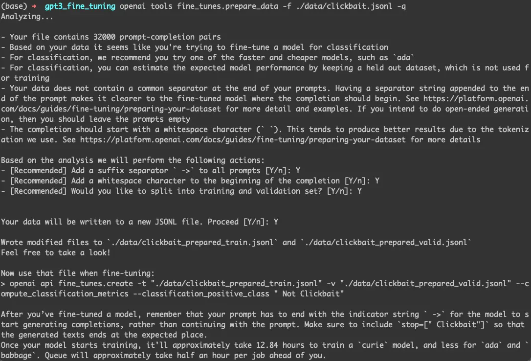 Fine Tuning OpenAI’s GPT3 Model | Saturn Cloud Blog