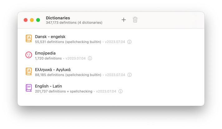 Dictionaries for Mac