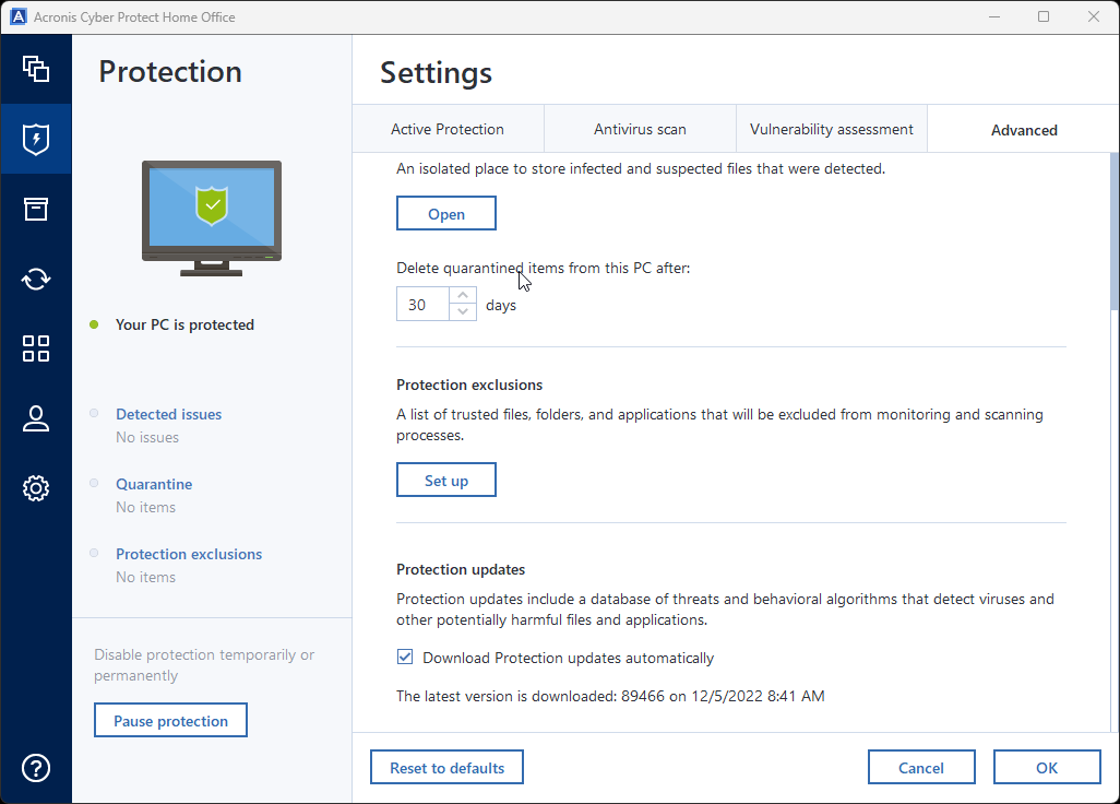 Acronis Cyber Protect Home Office