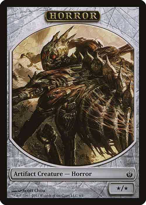 X/X Colorless Horror Artifact Creature Token | MTG.onl Tokens