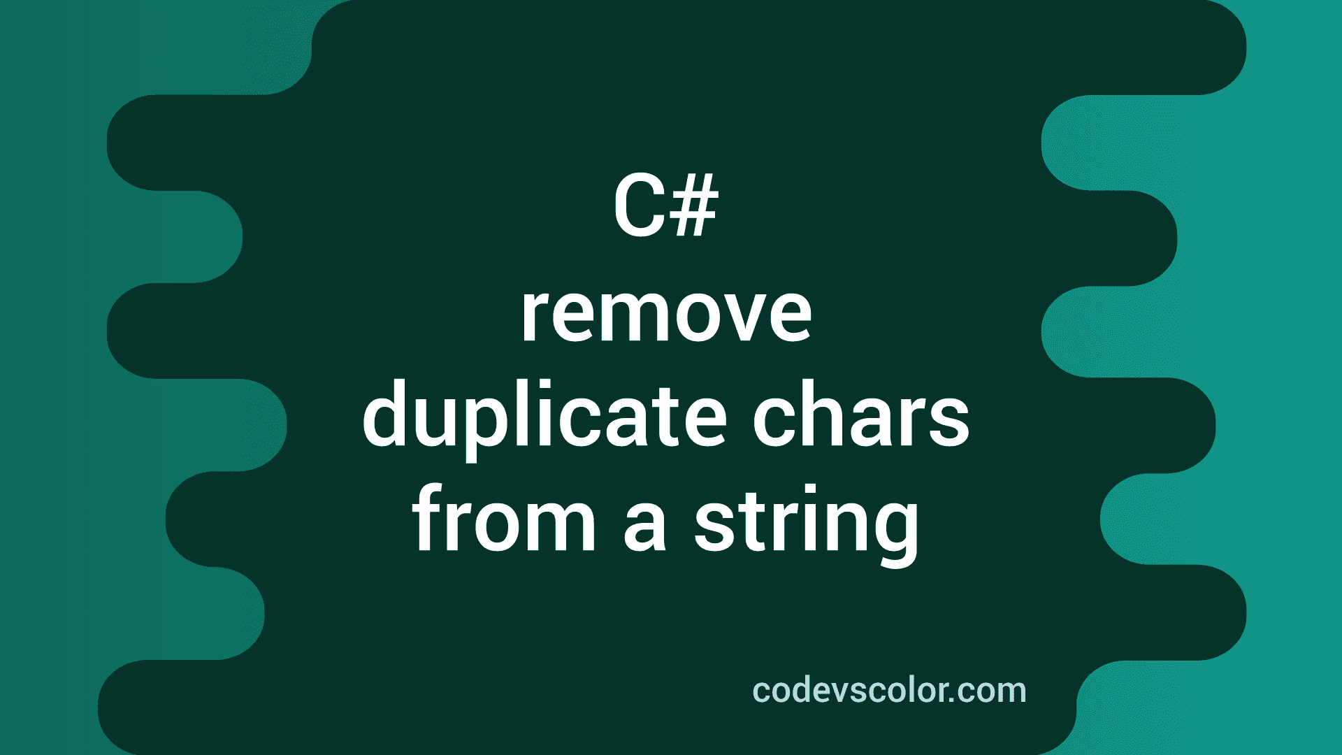 C Program To Remove Duplicate Characters From A String Codevscolor