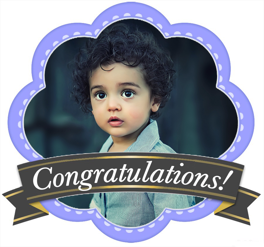 Online Greetings with congratulation frame