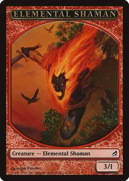 3/1 Red Elemental Shaman Creature Token | MTG.onl Tokens
