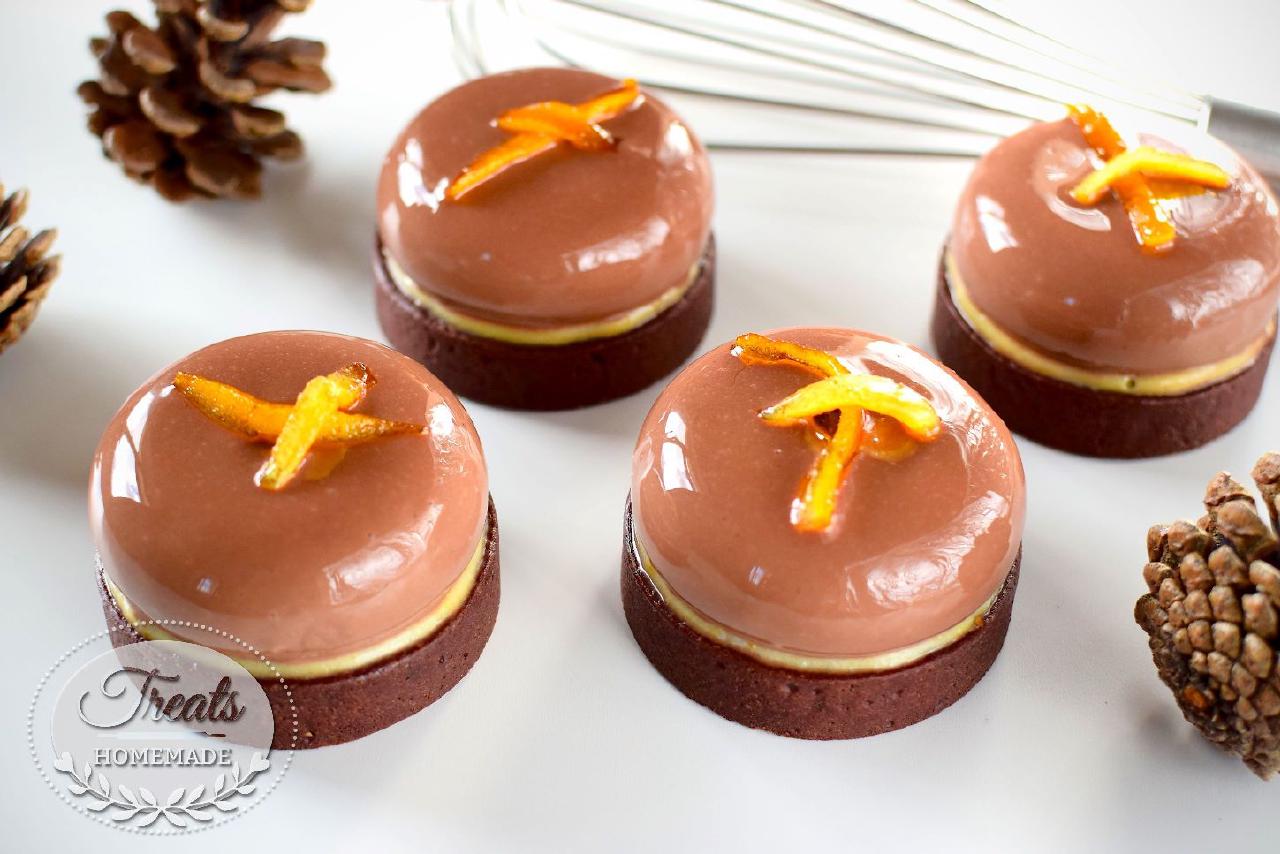 Orange Chocolate Entremet Tart - Treats Homemade