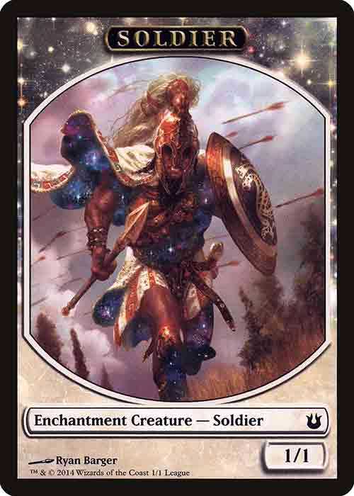 1/1 White Soldier Enchantment Creature Token | MTG.onl Tokens
