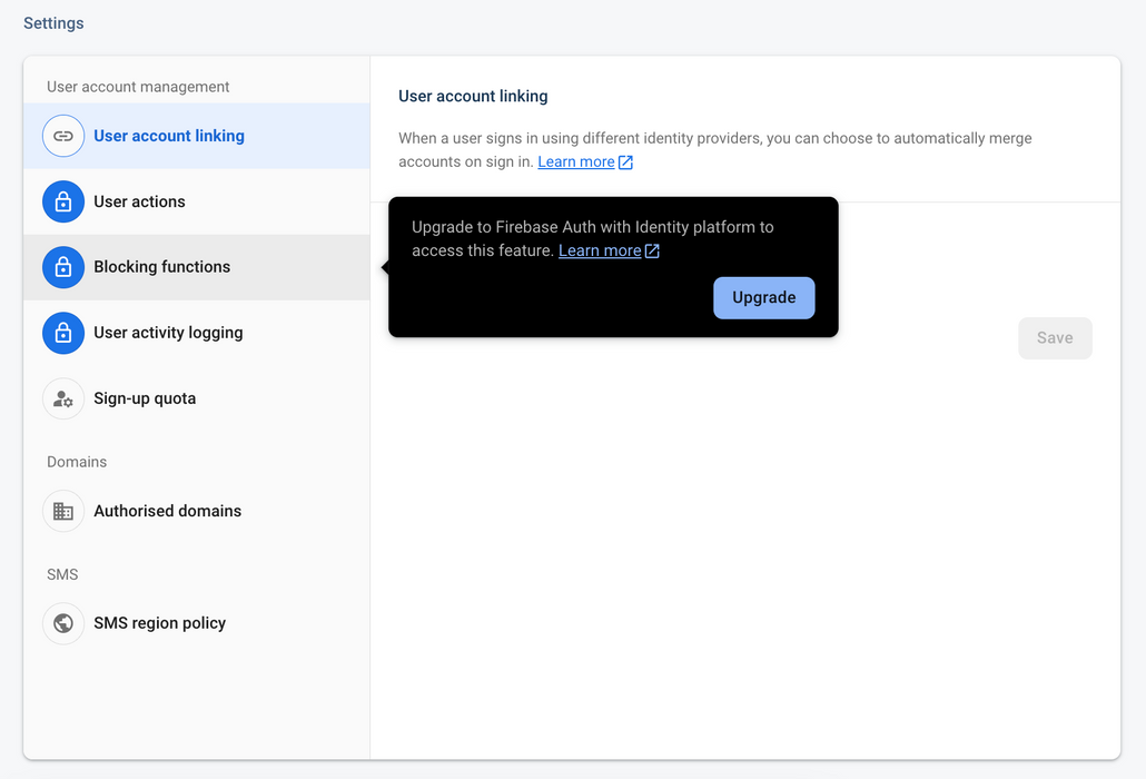 SignUp|SignIn Limitation Using Google Firebase