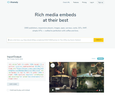 【GatsbyJS】ブログの記事にiframelyで良い感じに外部リンクを埋め込んだ | のふのふろぐ