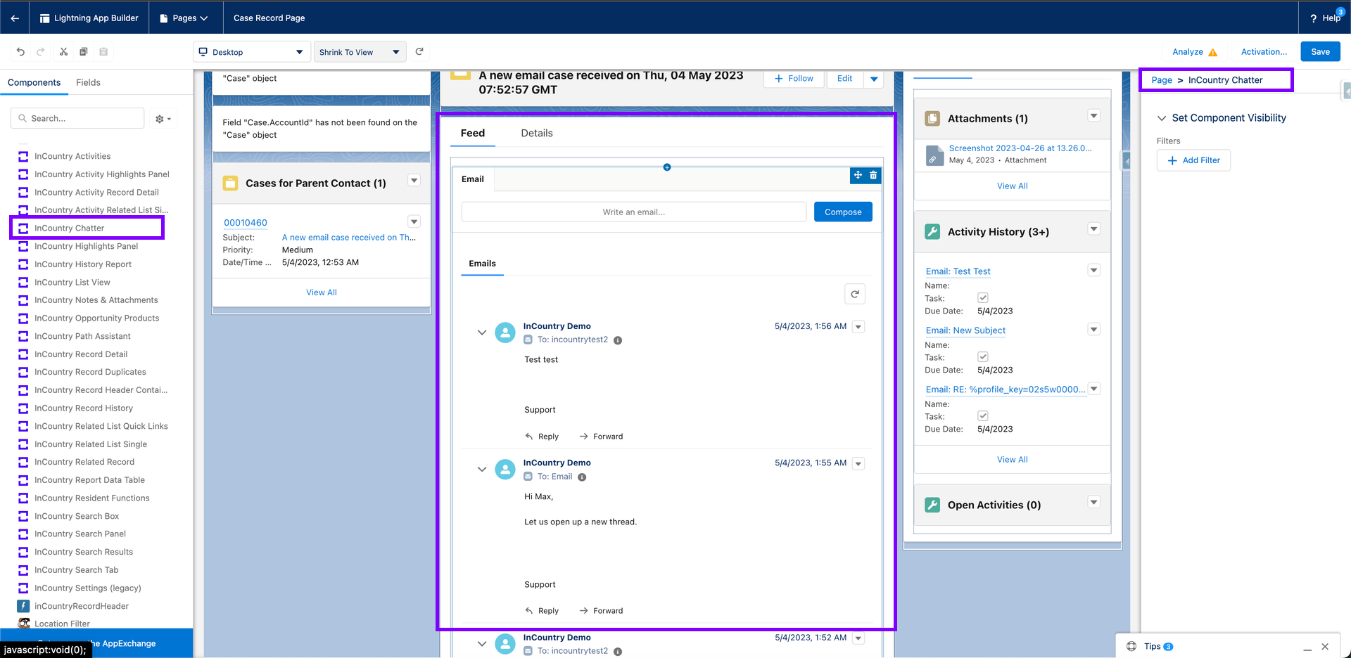 Managing web components - InCountry Docs
