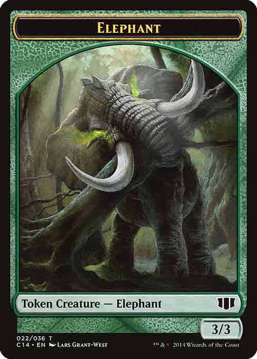 3/3 Green Elephant Creature Token | MTG.onl Tokens