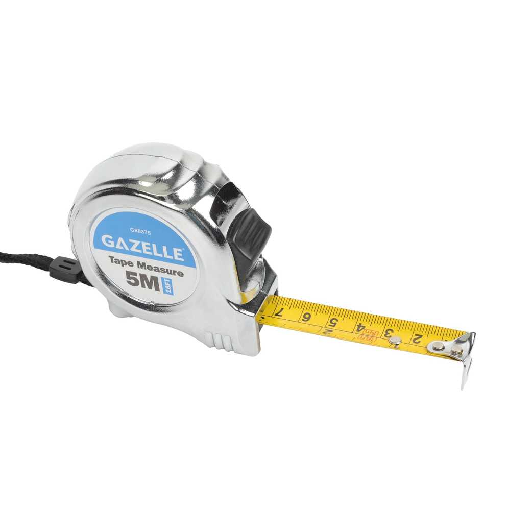 G80375 5m x 19 mm Chrome Measuring Tape (16 ft)