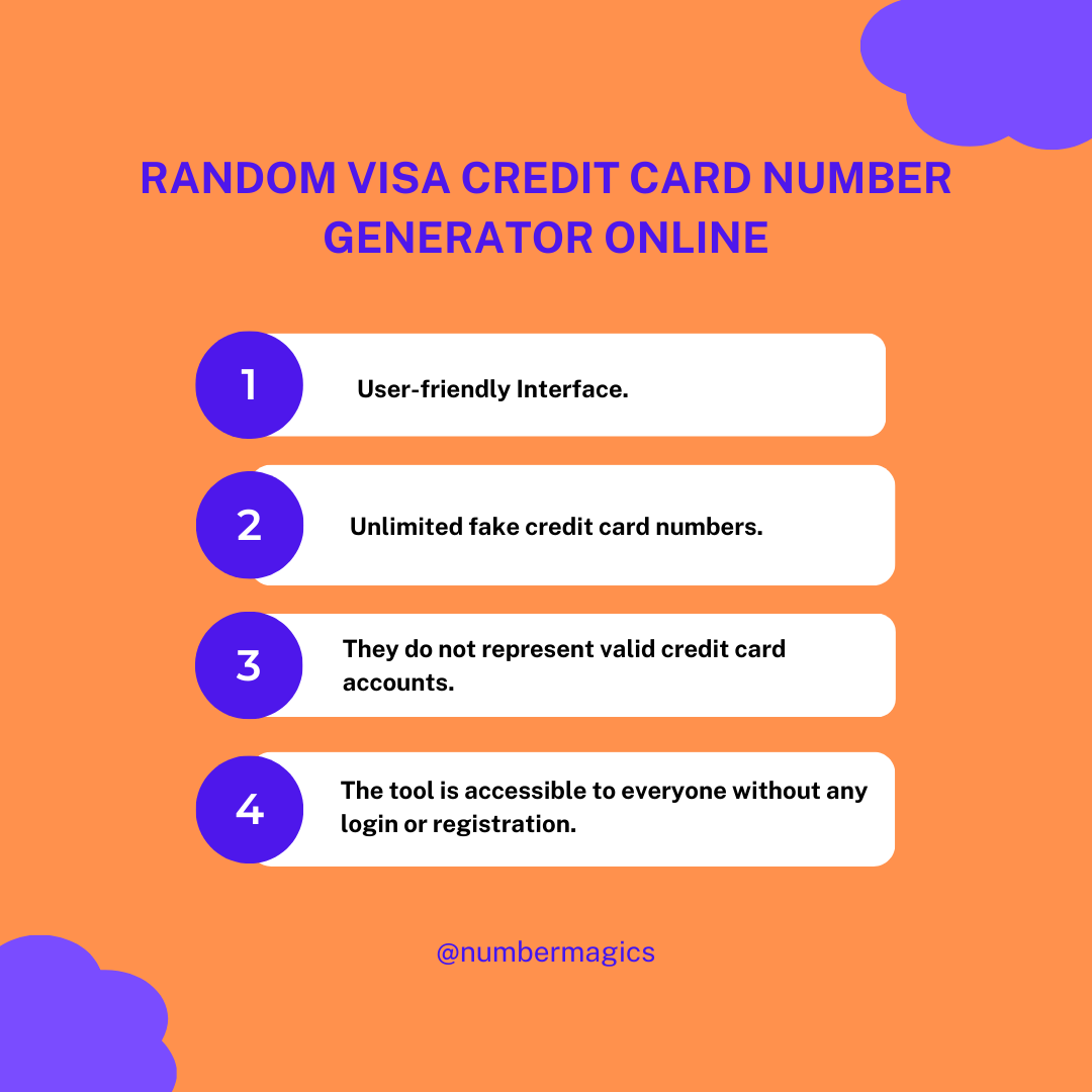 Visa Generator - Create fake random credit card numbers