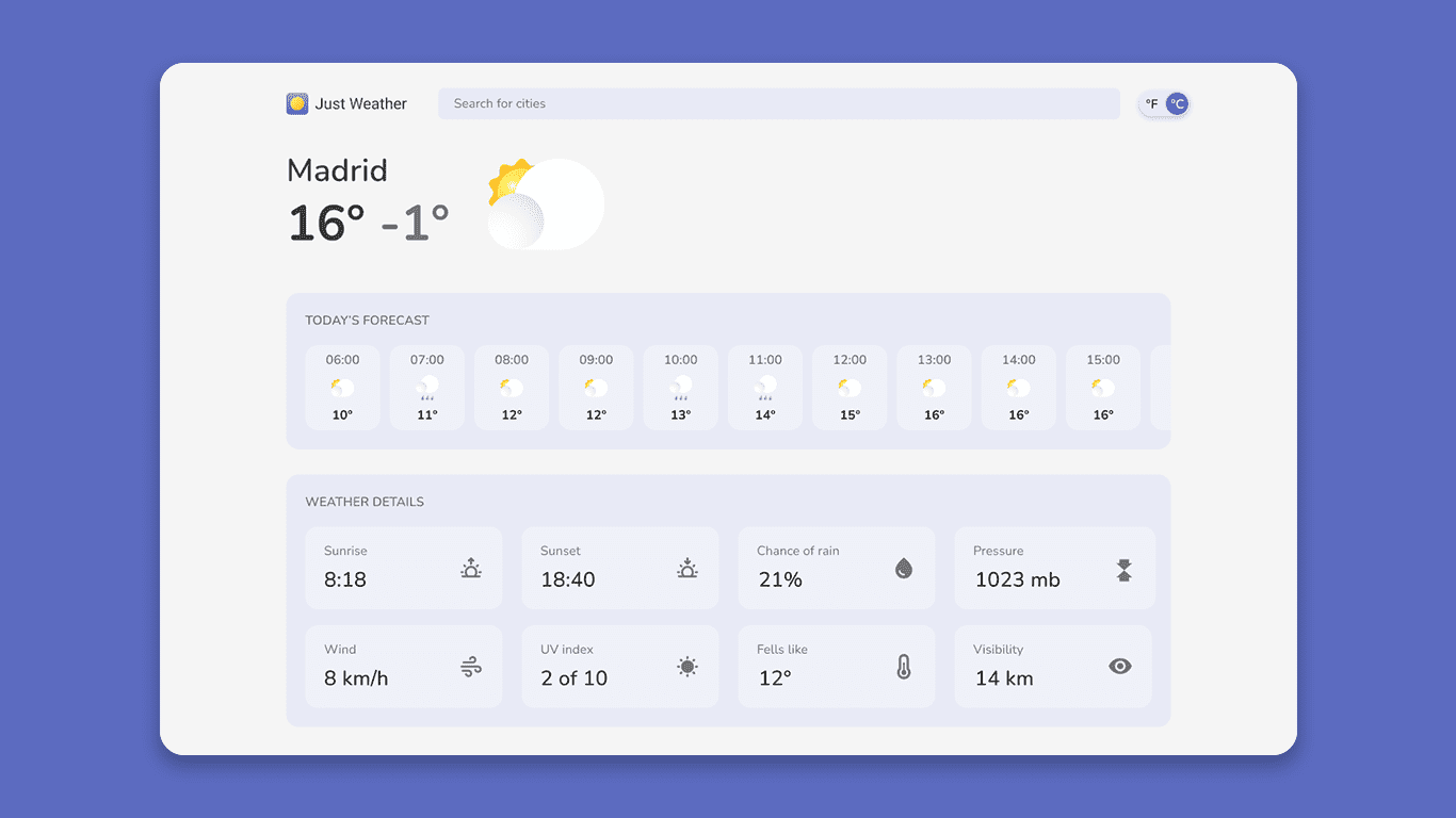 Weather App | BigsonDev - bigsondev.com