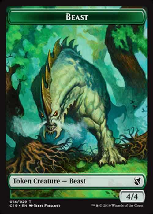 4/4 Green Beast Creature Token | MTG.onl Tokens