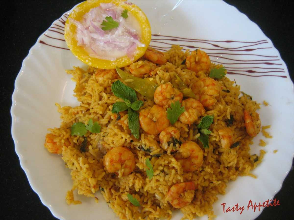 Prawn Biryani | Shrimp Biryani | Tasty Appetite