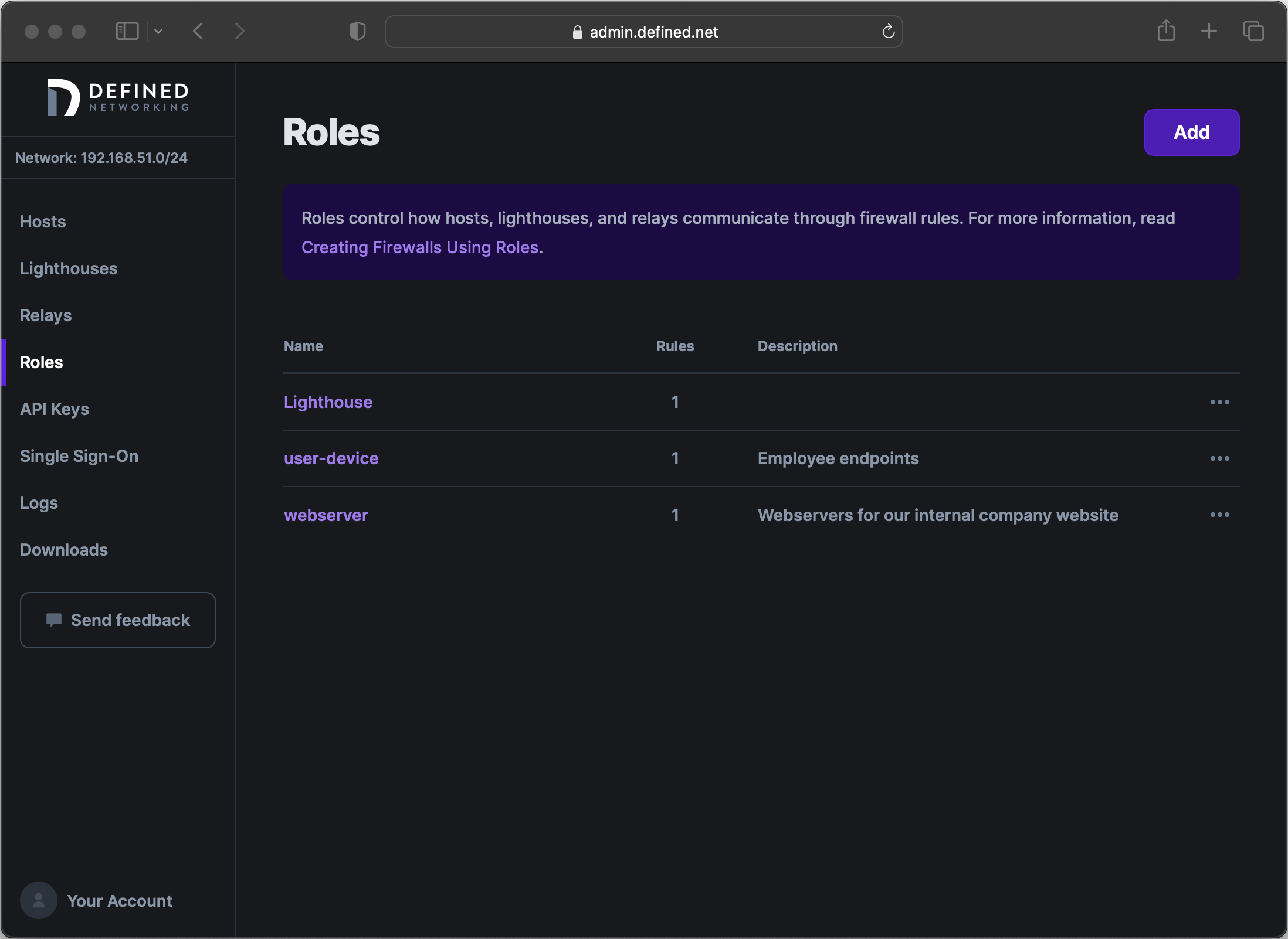 Creating Firewalls Using Roles and Tags | Managed Nebula Docs