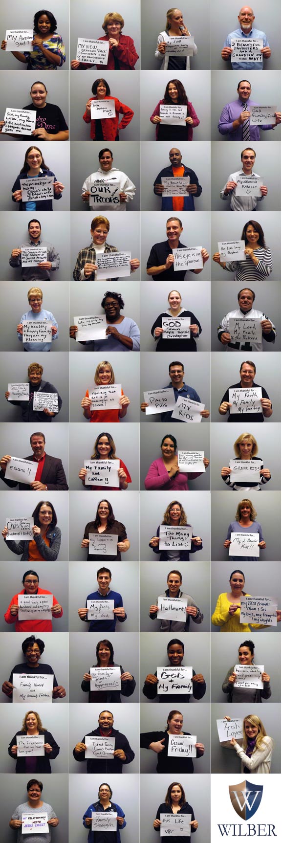 Wilber Gives Thanks | Wilber Subrogation and Claims Administration ...