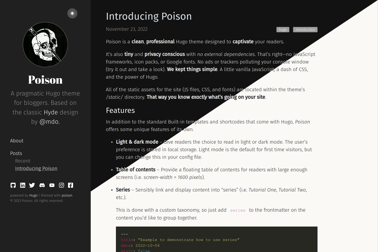 Poison | Hugo Themes