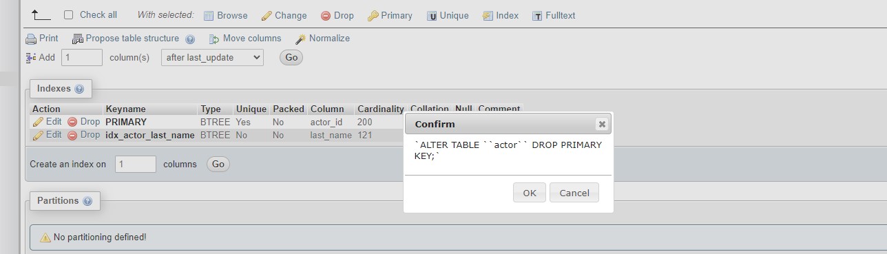 Cara Menghapus Primary Key di phpMyAdmin - Pemburu Kode