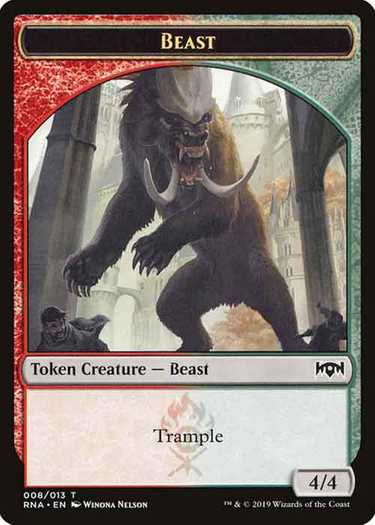 4/4 Red Green Beast Creature Token | MTG.onl Tokens