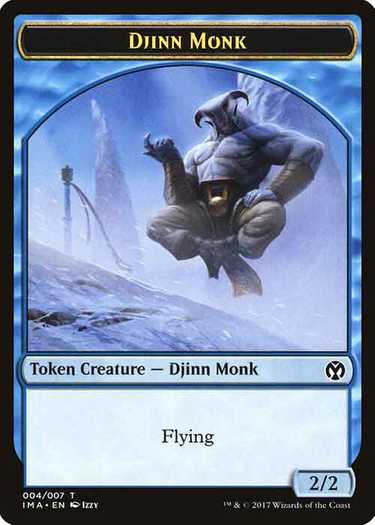 2/2 Blue Djinn Monk Creature Token | MTG.onl Tokens