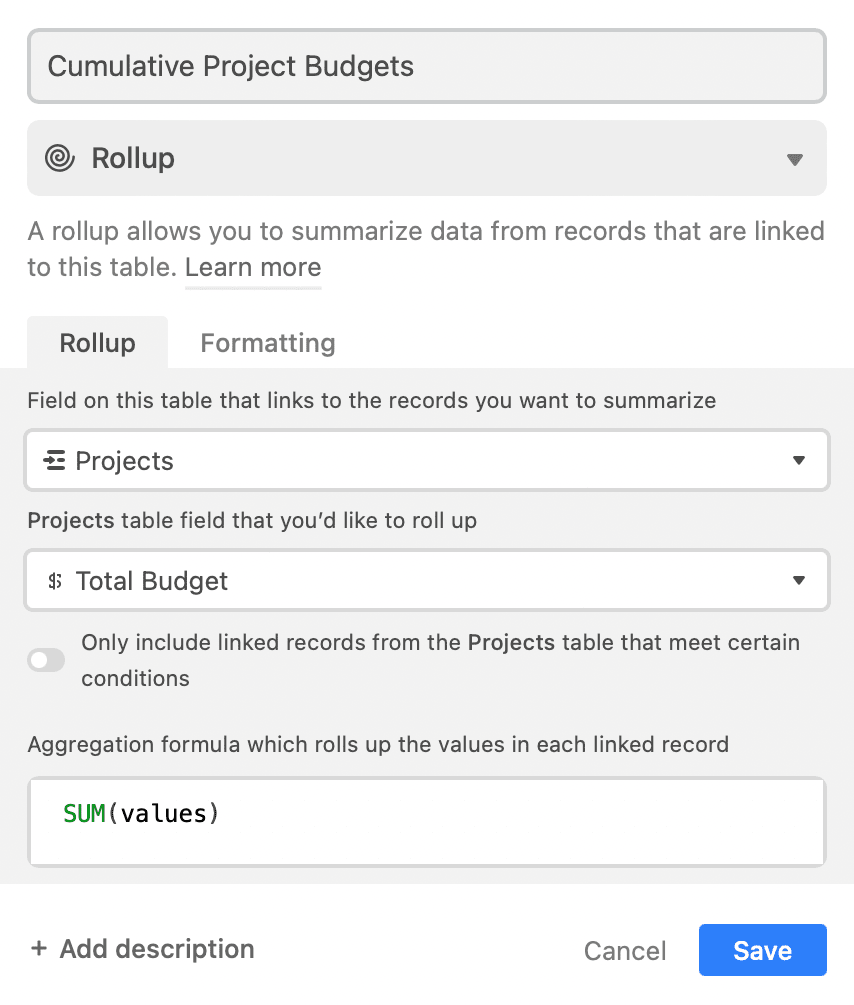All You Need to Know about Airtable’s Rollup Feature (in 2023) - Bannerbear