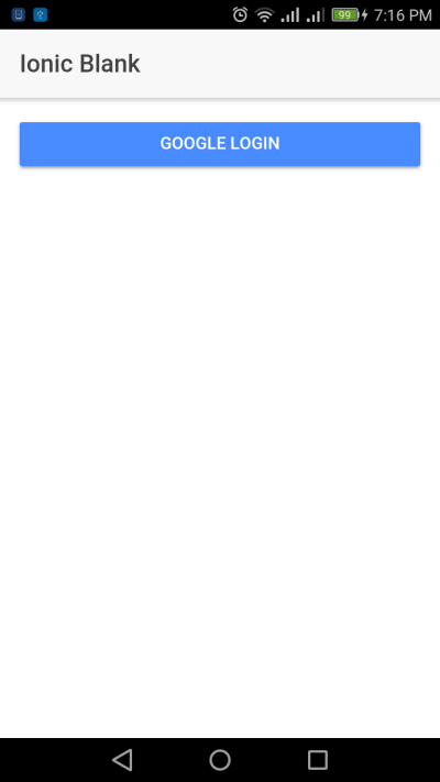 Ionic Social Login using Firebase